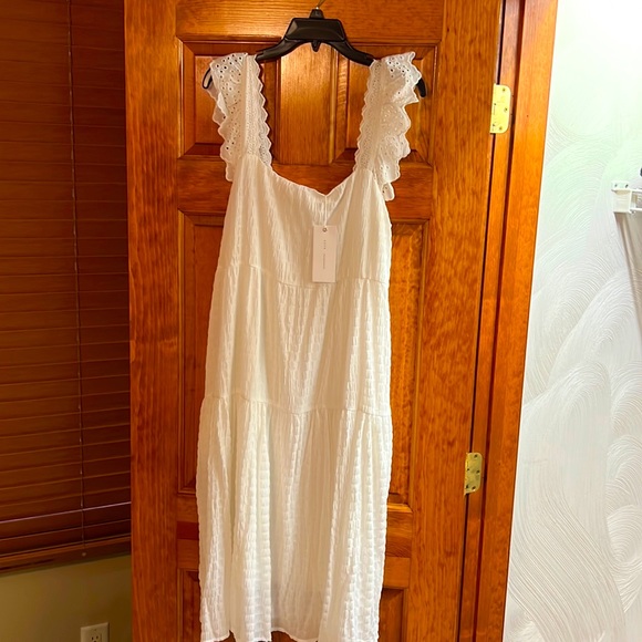 Dresses | Lush Clothing White Tiered Dress Nwt | Poshmark